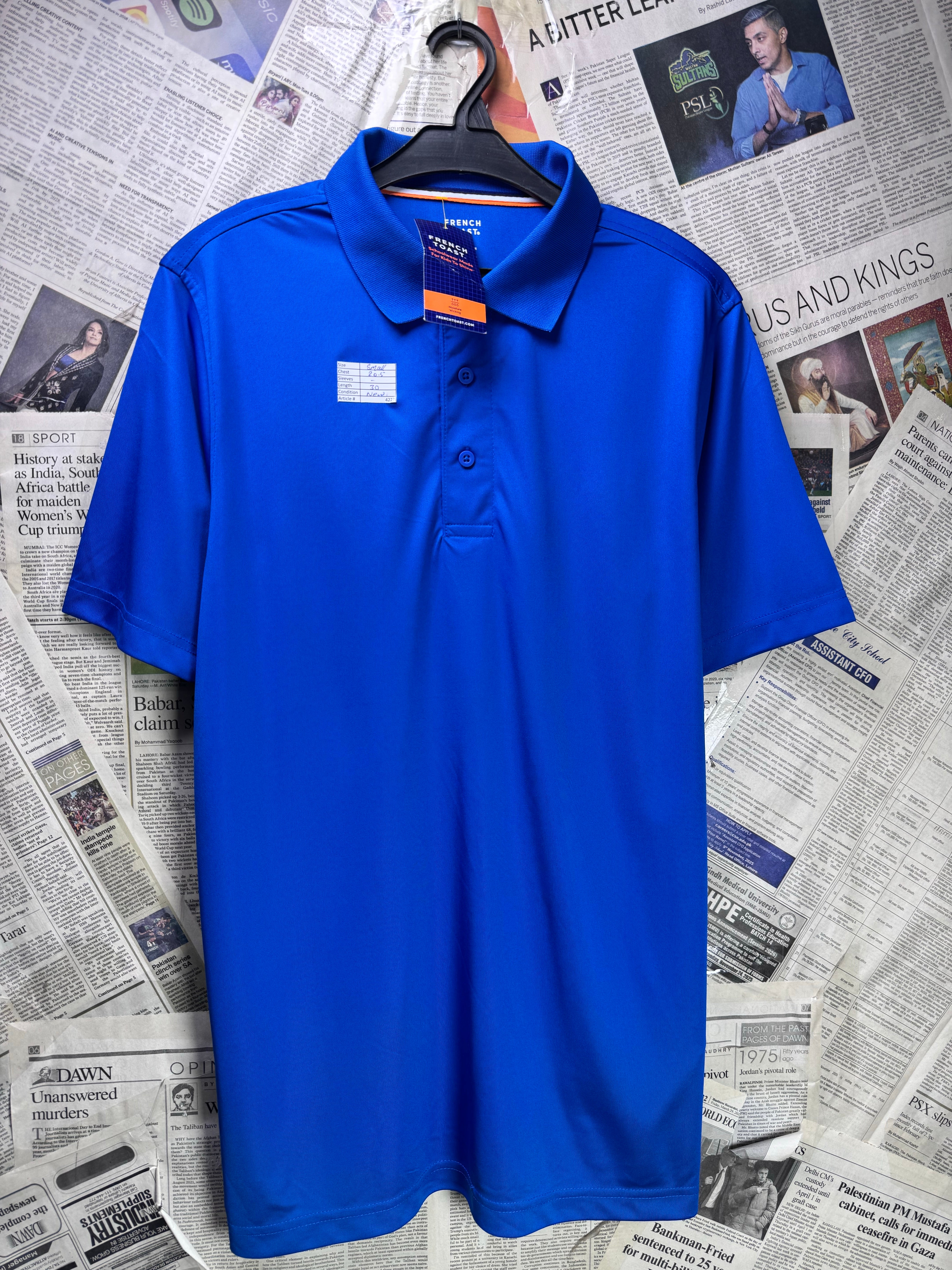 French Toast® Small | Chest: 20.5" | Royal | Sports Polo | Poly | 4227 ...